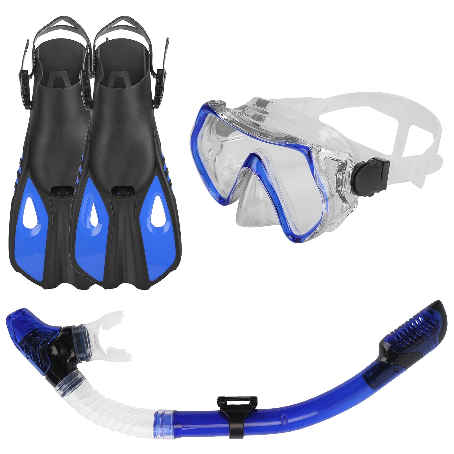 Mask Fin Snorkel Set with Adult Snorkeling Gear 180° Panoramic View ...