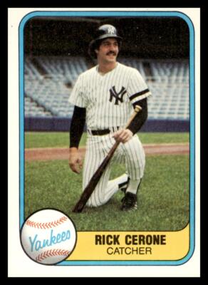 1981 Fleer #83 Rick Cerone New York Yankees | eBay
