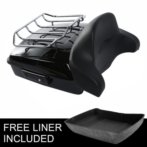 Chopped Trunk Backrest Luggage Rack Fit For Harley Touring Road Glide ...
