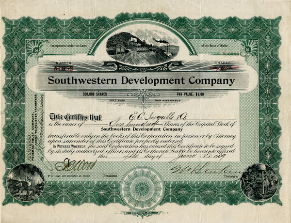 Stock Certificate Register
