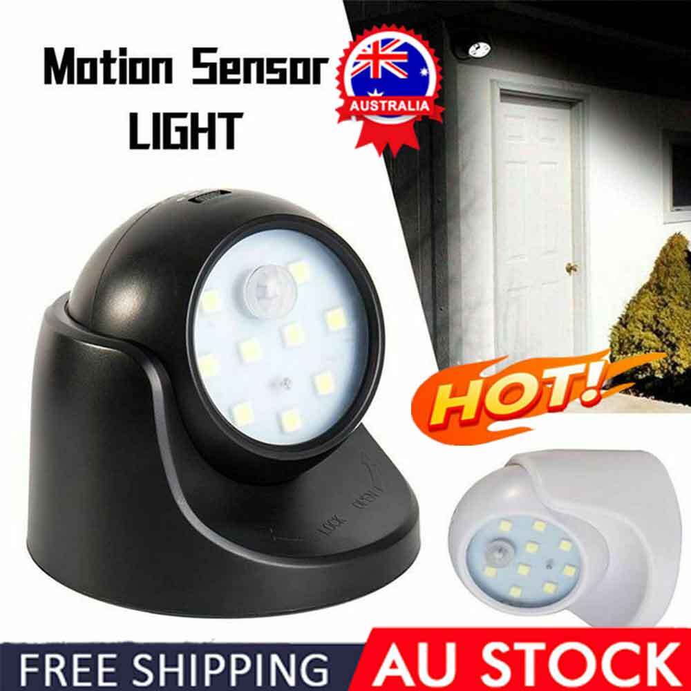 360° Battery Power LED Motion Cordless Sensor Light Security Outdoor ...