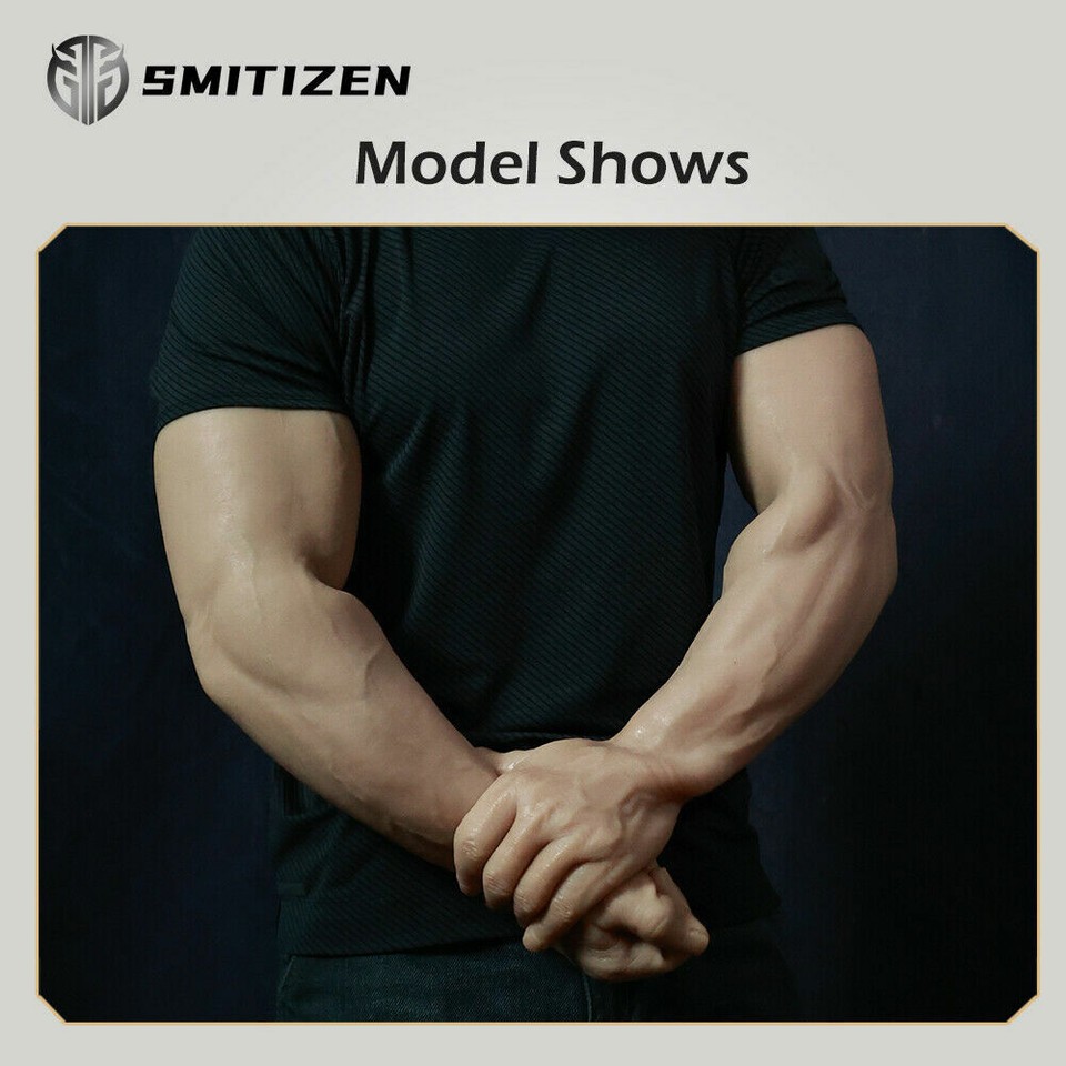 Smitizen Silicone Fake Arms Muscular Hand Gloves Cosplay Prop Costume ...