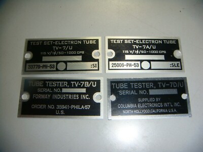 Tube Testers - Tv-7 Tube Tester