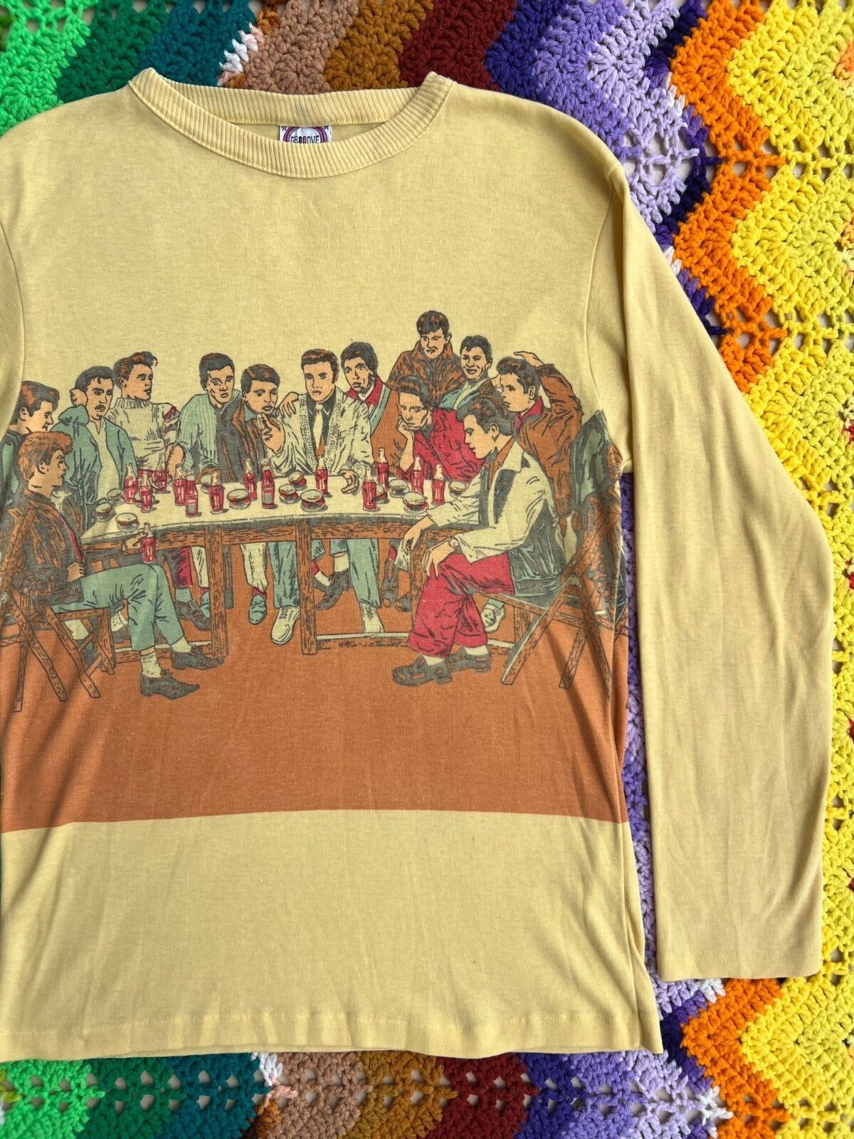 Rare Vintage 70s Elvis Last Supper Guy Peellaert T-Sh… - Gem