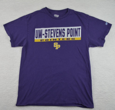 University of Wisconsin Stevens Point Shirt Mens Medium Purple Pointers ...