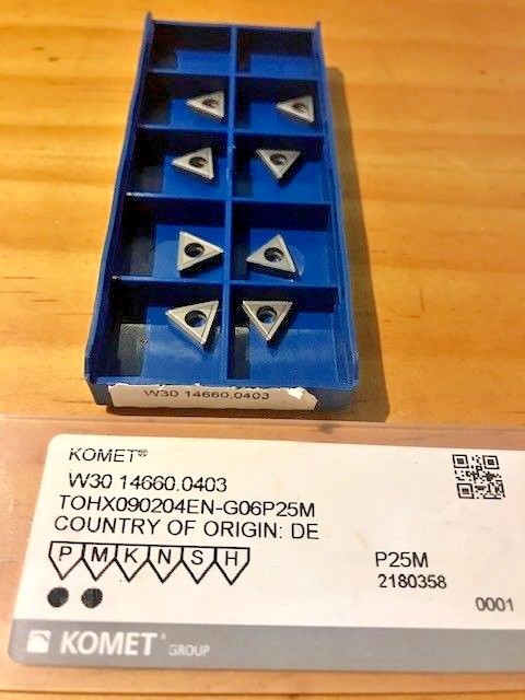 Komet Carbide Inserts - W30 14660.0403 P25M - Qty. 8 - NEW | eBay