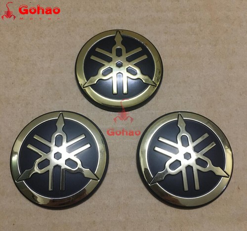 3pcs Orig. Gold Tuning Fork Badge Emblem Decal for Bikes R1 R6 Tank ...