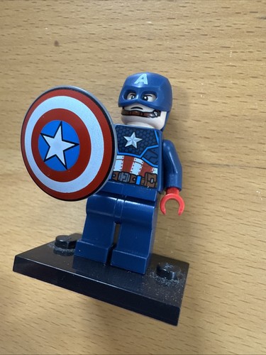 Lego Super Heroes Avengers Captain America (Dark Blue, Red Hands ...