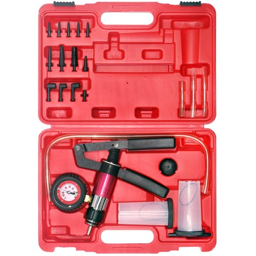 Hand Held Vacuum and Pressure Pump Brake Clutch Fluid Bleeder Tool Kit ...