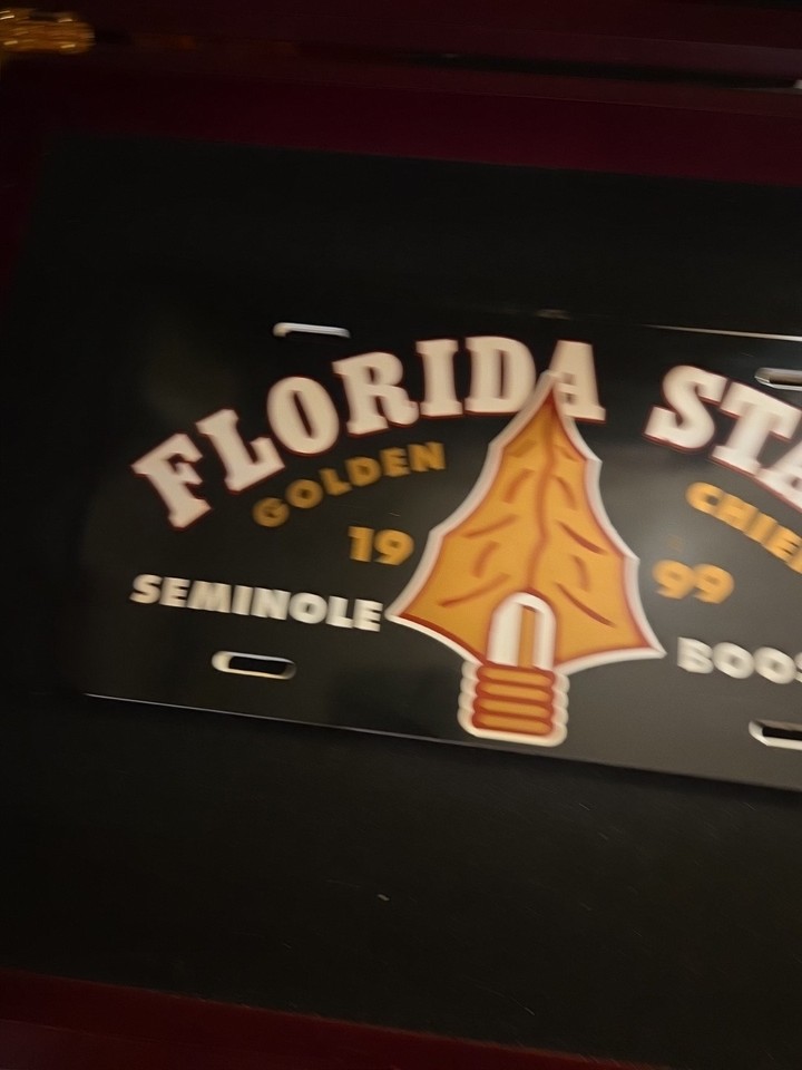 Vintage Florida State Seminoles FSU Booster Tag License Plate 1999 ...