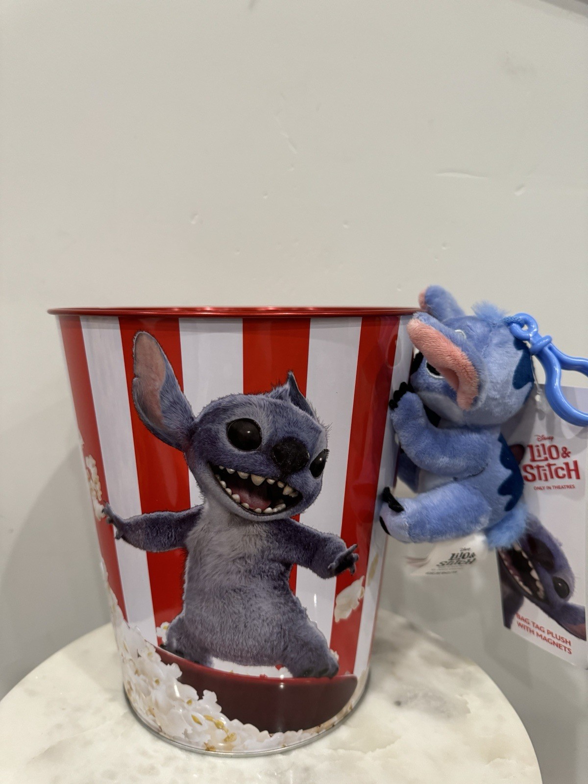 Cinemark 2025 Lilo & Stitch Plush Tin Surfin Popcorn Bucket Brand New ...