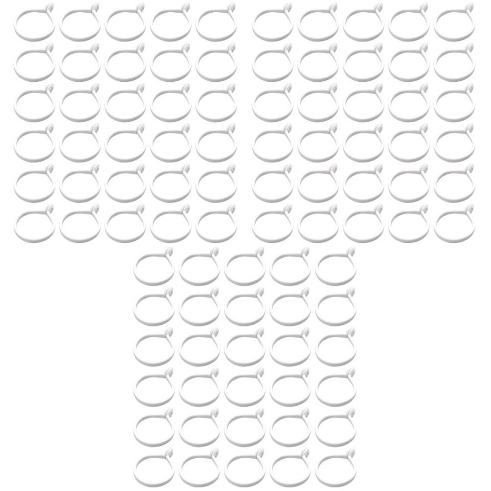 60 Pcs Window Curtain Rings Hanging Accessories for Curtains to Open ...