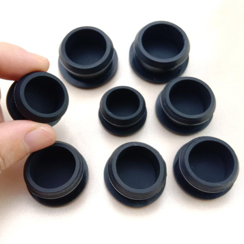 Φ2.5-100.6mm Snap-On Hole Plugs Black Silicone Rubber Blanking End Caps ...
