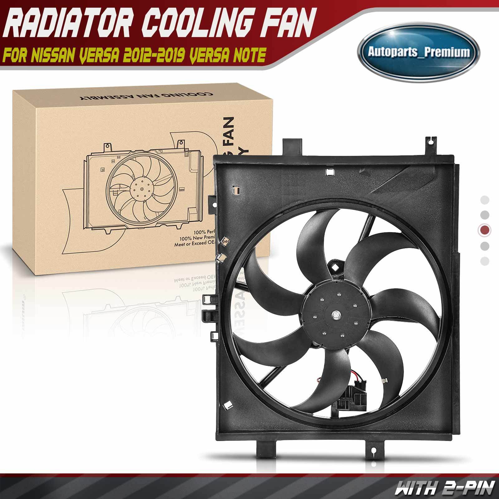 Radiator Cooling Fan Assembly w/Motor for Nissan Versa 2012-2019 Versa ...