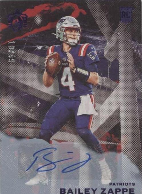 2022 Panini Chronicles - Gridiron Kings Bailey Zappe #GK-22 Blue Signatures /75 (AU, RC) for ...