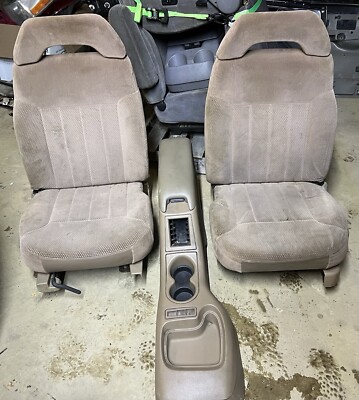 1995-1997 CHEVY/GMC S10 BLAZER/TRUCK FRONT BUCKET SEATS AND CONSOLE TAN ...