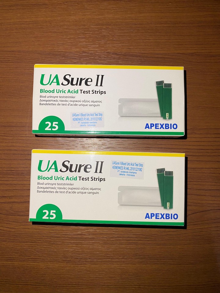 UASure II Uric Acid Meter Test Kit Meter Tool & 25 - 125 Test Strips ...