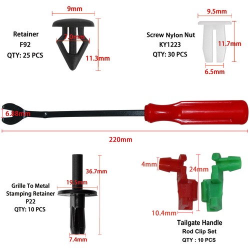 425 PCS For GM Car Body Retainer Assortment Clips Plastic Fasteners ...