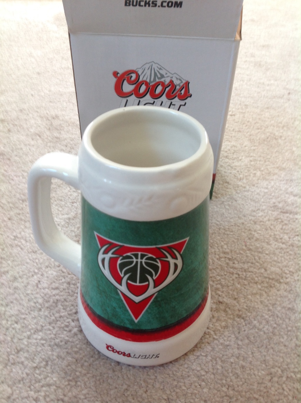 * NEW * MILWAUKEE BUCKS BEER STEIN COFFEE MUG SGA 03/28/2015 | eBay