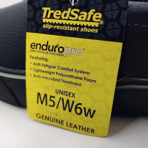 TredSafe Enduropro Leather Slip On Shoes Black Womens Size 6 Wide Slip ...