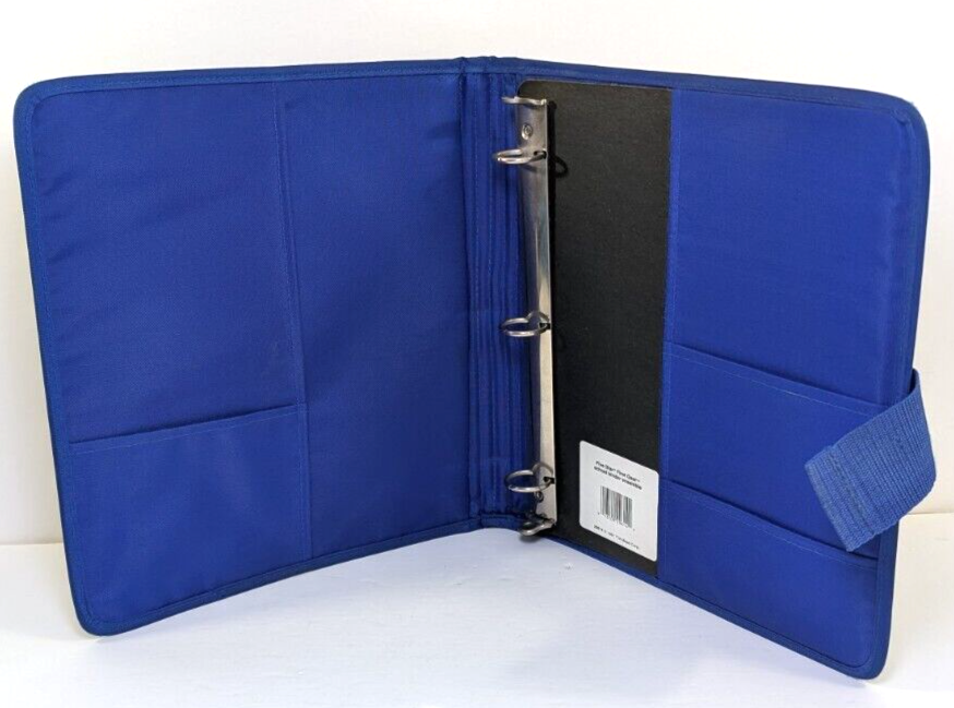 1991 MEAD FIVE STAR Blue Trapper Keeper 3 Ring Binder Padded School ...