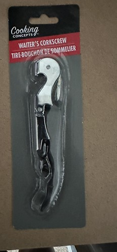 Cooking Concepts Waiter's Corkscrew Double Hinged Wine Key Bottle ...
