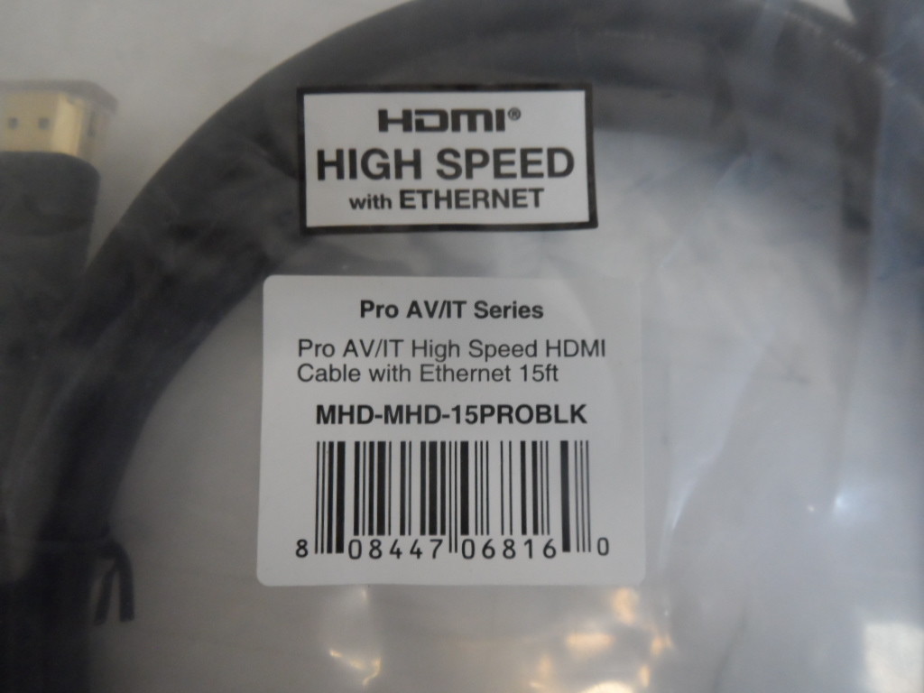 COMPREHENSIVE MHD-MHD-12PROBLK PRO AV/IT HIGH SPEED HDMI CABLE W ...