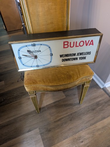 Bulova Vintage Watch/clock Light-up Display Sign WORKS! 33”x10”x4” | eBay