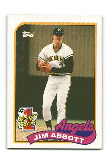 Jim Abbott RC Rookie 1989 Topps #573 California Angels NM-MINT | eBay