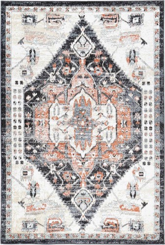 Villandry Black Bordered Cream Traditional Floor Rug - 4 Sizes **FREE ...