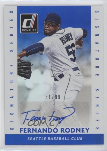 2015 Panini Donruss Signature Series Blue /99 Fernando Rodney #38 Auto ...