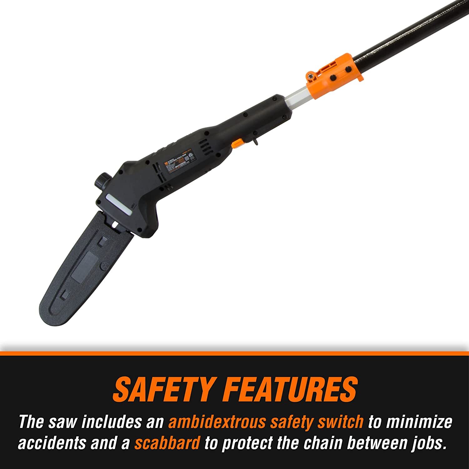 Tree Trimmer Pole Saw Electric Chainsaw Pruner Telescoping 12 Ft Branch ...