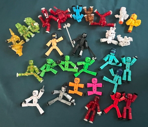 Lot of 28 Stikbots - Action Figures, and Animals & Dinosaur & A Few ...