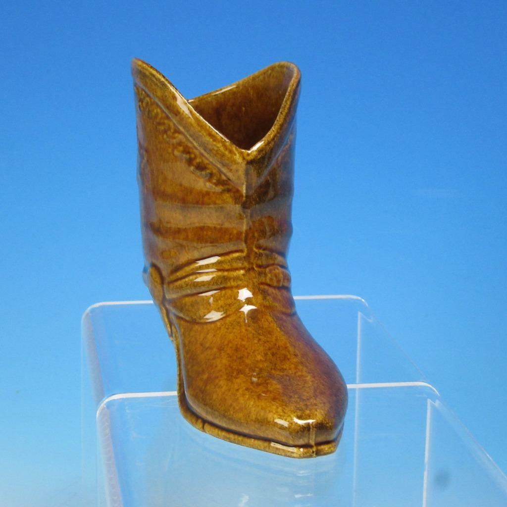 Pottery Cowboy Boot with Spur and Star on Side Plant Vase | eBay