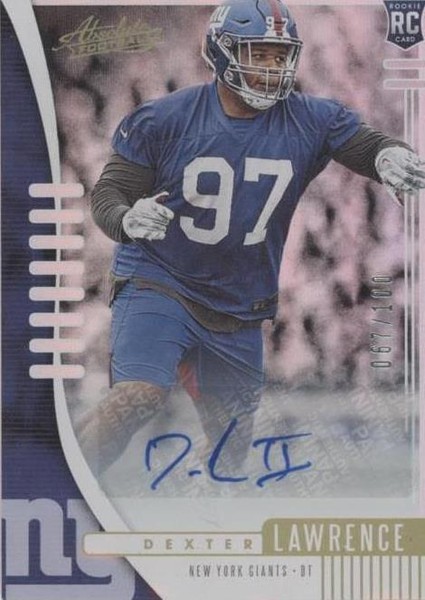 2019 Panini Absolute - Rookie Spectrum Signatures #177 Dexter Lawrence ...