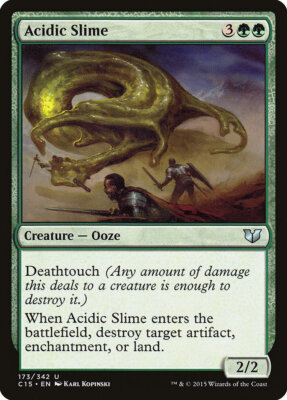 MTG Magic the Gathering Acidic Slime (173/392) Commander 2015 LP | eBay