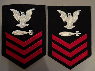 US Navy Petty Officer 1st Class PO1 TORPEDOMAN'S MATE Chevron Wool ...
