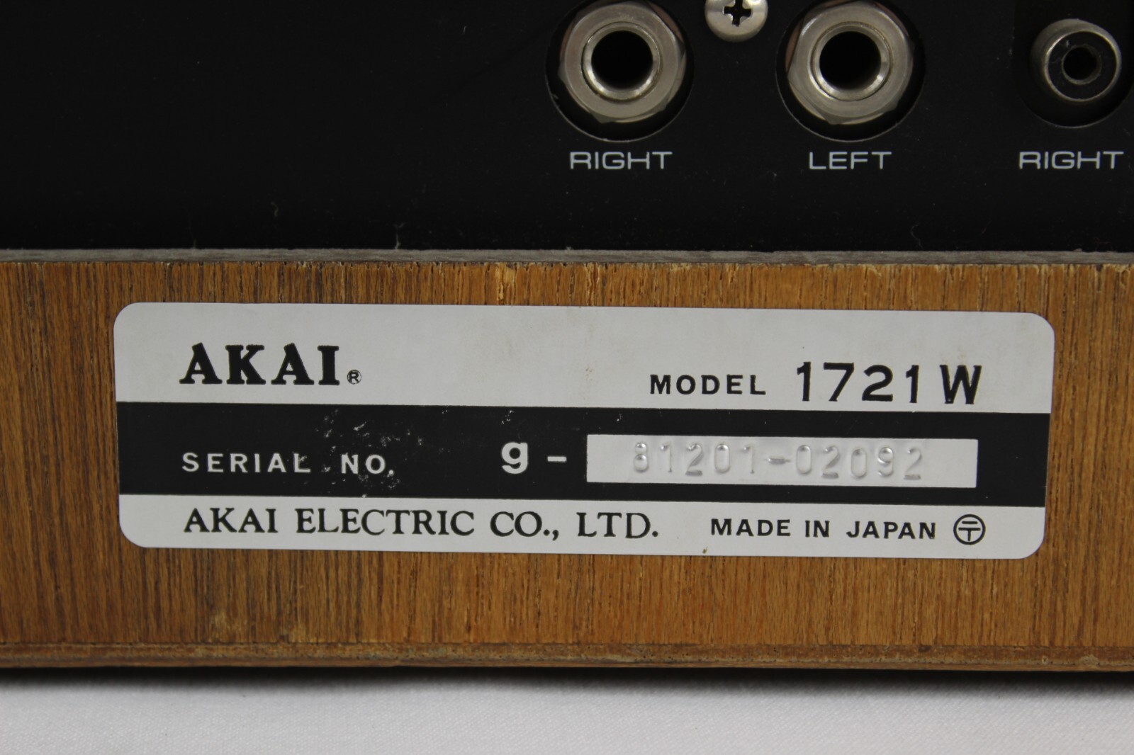 Akai Reel-to-Reel Tape Player Recorder Model 1721W ** See Video | eBay