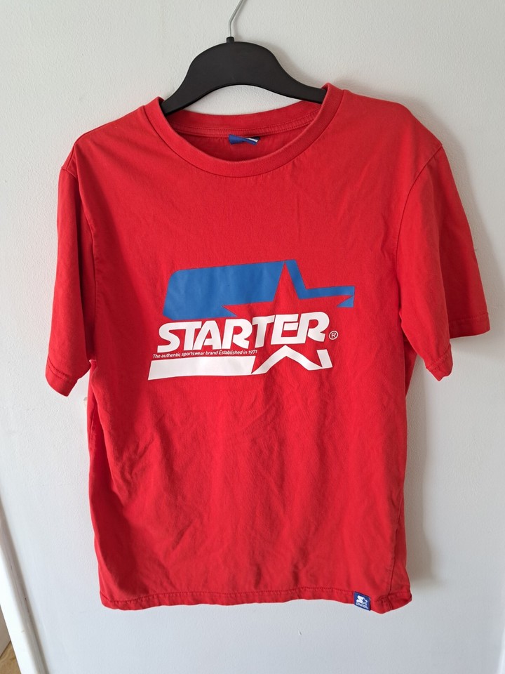 Starter T Shirt Mens Size M Red Short Sleeve Graphic Print T Shirt ...