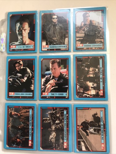 1991 T2 Terminator Complete Stickers 1 thru 44 In Protective Sleelves ...