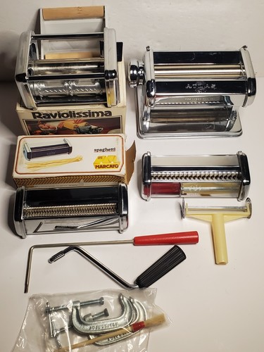 ATLAS Hand Crank Pasta Maker W/ 3 Attachments Mercato, Gourmet Himark ...