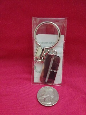 CLINIQUE Signature Silver-Tone/Color Keychain C Logo Key Chain Ring New ...