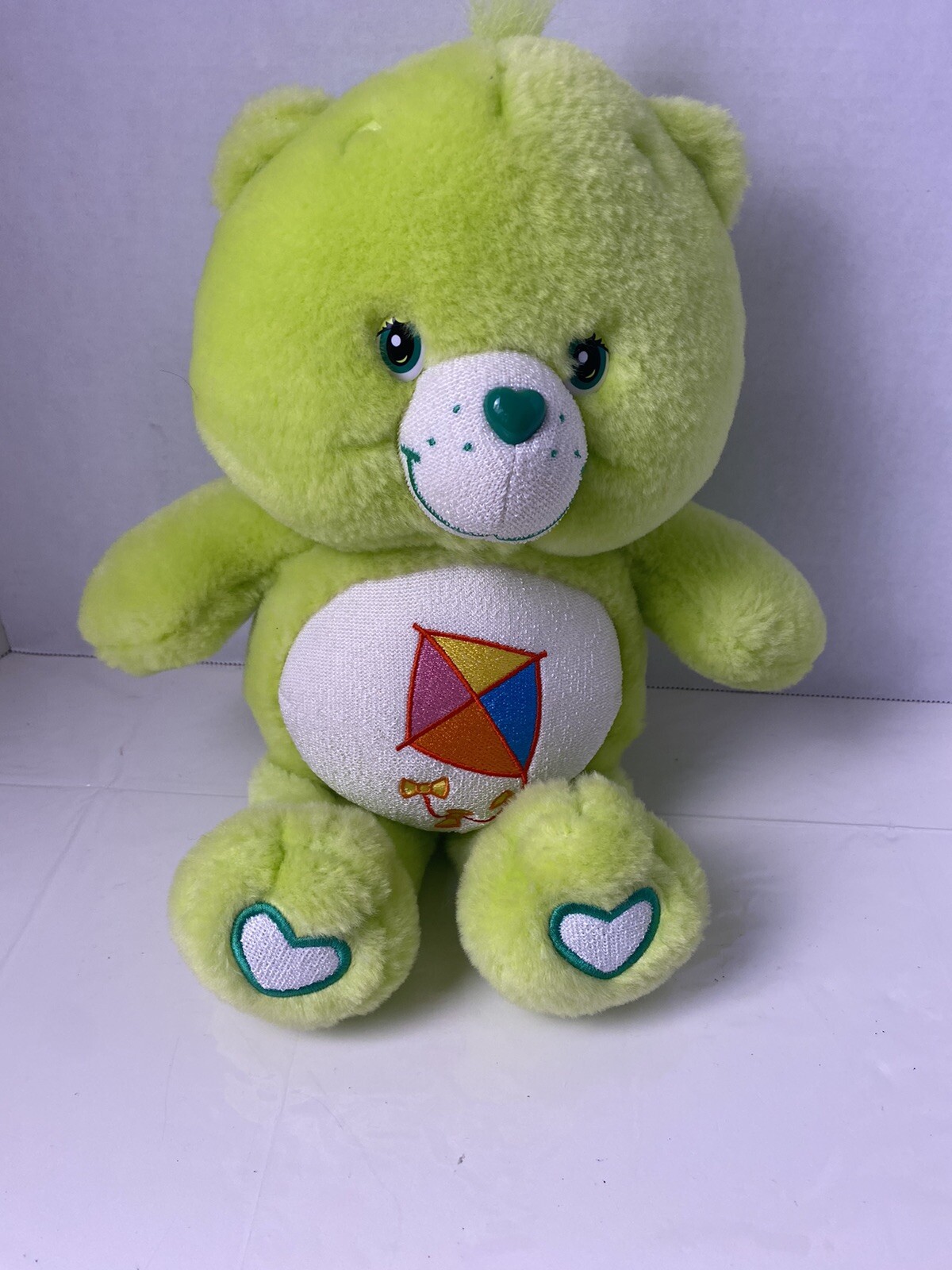 2004 Care Bears - Do Your Best Bear - Lime Green Glow In The Dark Kite ...