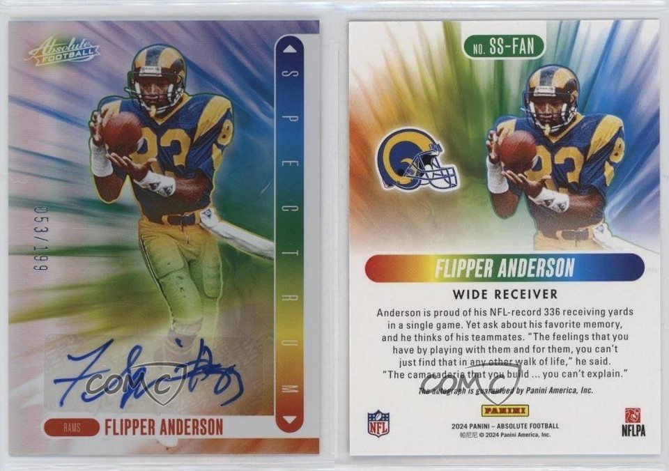 2024 Panini Absolute Spectrum Signatures /199 Willie Flipper Anderson ...