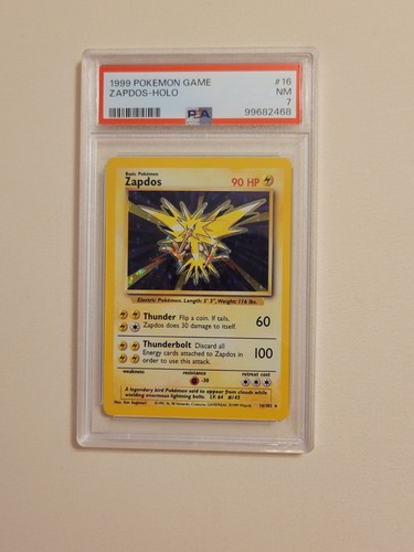 Zapdos - Pokemon Base Set #16 - Near Mint PSA 7 - Original Legendary | eBay