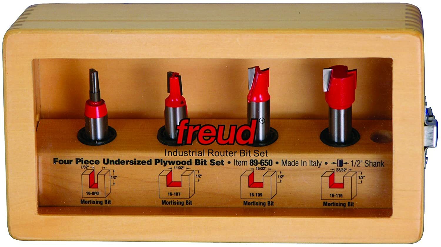 Freud 4 Piece Undersized Plywood Bit Set (1/2" Shank) (89-650) | eBay