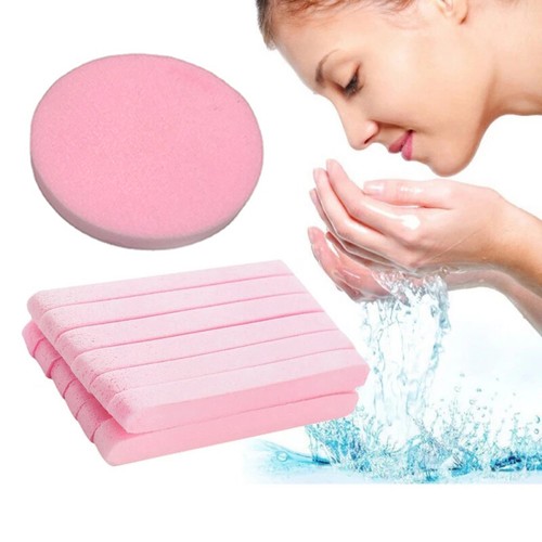 12 pcs Facial Sponge Puff Face Wash Compressed Cleaning Stick Cleansing ...