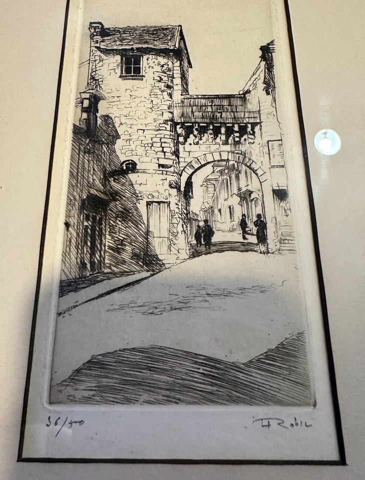 L. Robin Grubio Italy Framed Artist Etching Limited Numbered 36/50 | eBay