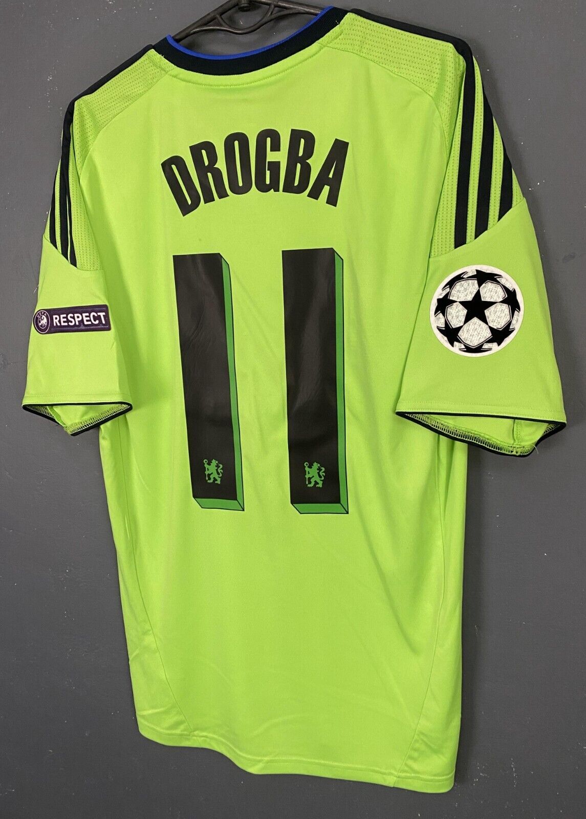 MENS FC CHELSEA 2010/2011 DIDIER DROGBA UEFA SOCCER FOOTBALL SHIRT ...