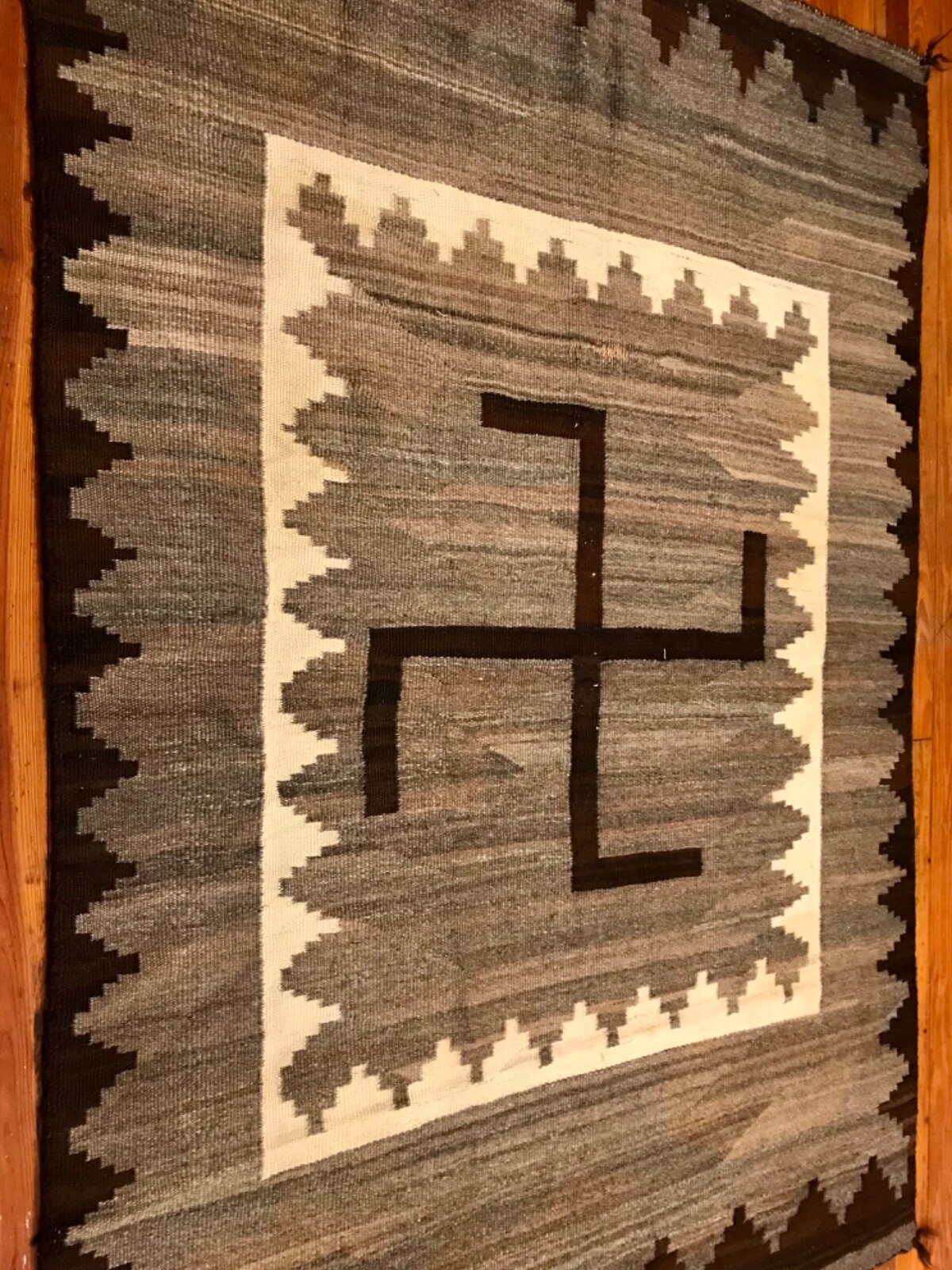 STUNNING NAVAJO WHIRLING LOG TRADING POST RUG,BEAUTIFUL HANDSPUN ...